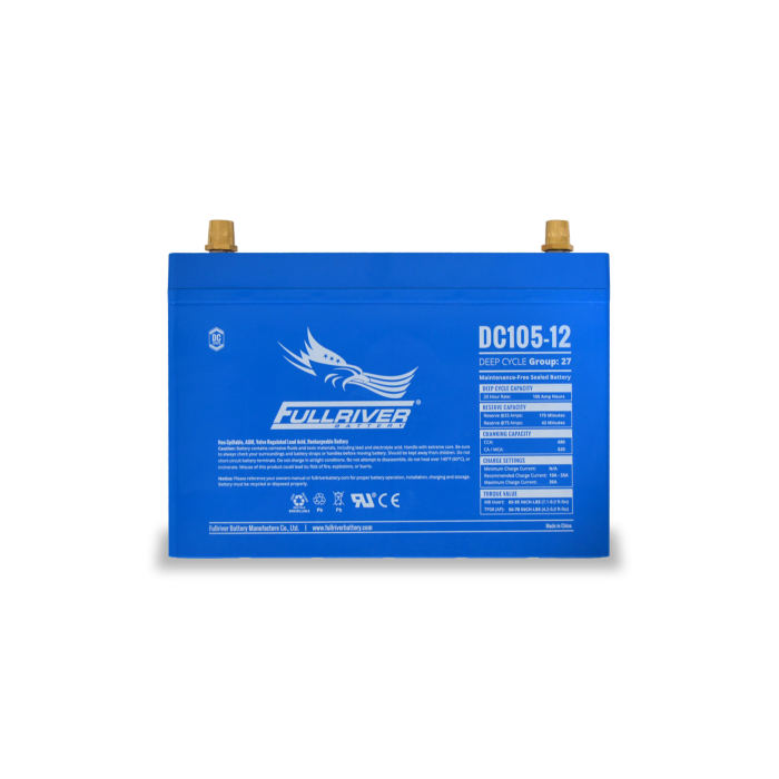 Full River Batteries 12V 105Ah Deep Cycle AGM SKU DC105-12