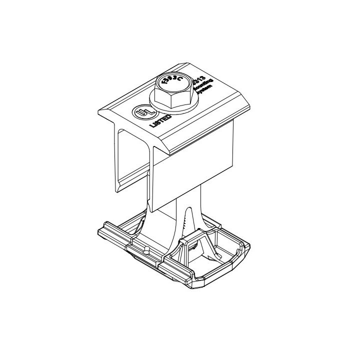 SnapNrack Ultra Rail Mid Clamp, Silver