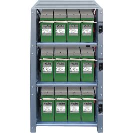 3-shelf comprehensive battery enclosure with cabling, series string ...