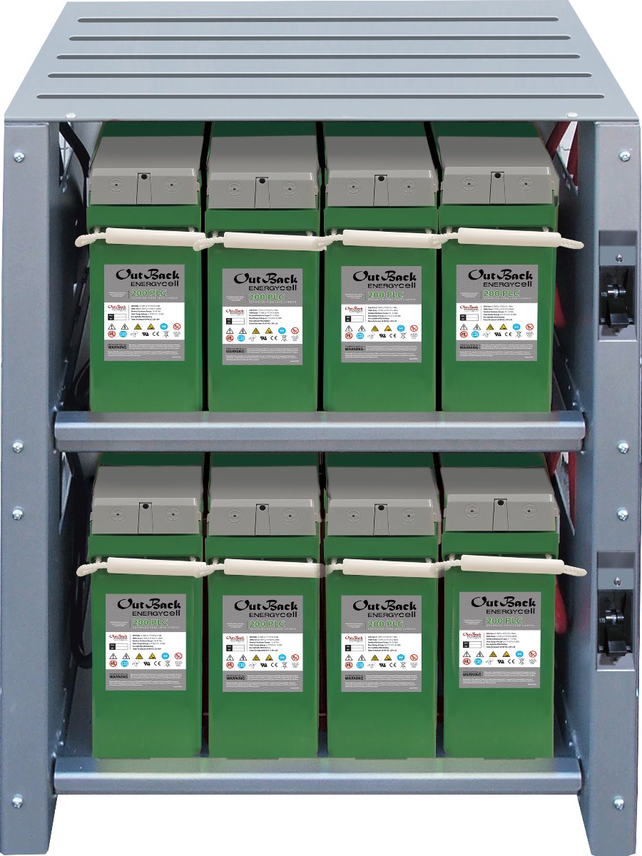 2-shelf comprehensive battery enclosure with cabling, series string ...